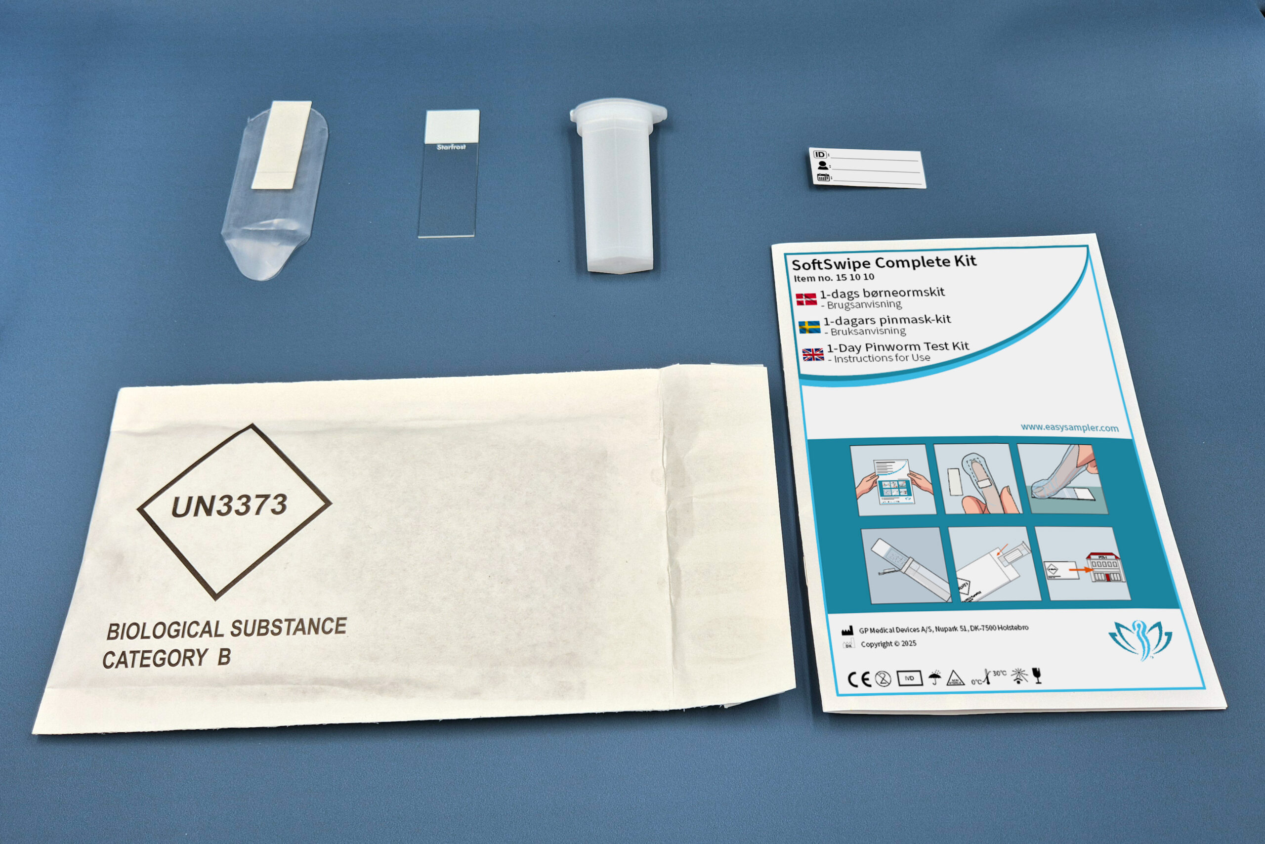 1-Day Pinworm Test Kit with Instruction, Glass Slide and Postal ...